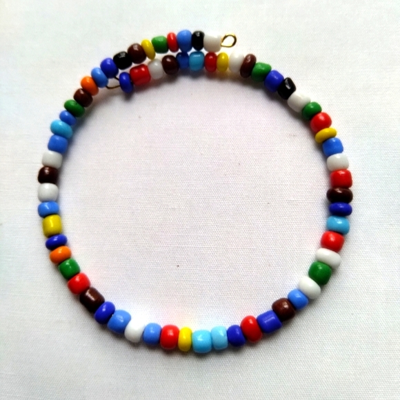 Artisan | Jewelry | Multicolor Random Glass Seed Bead Bracelet Handmade ...